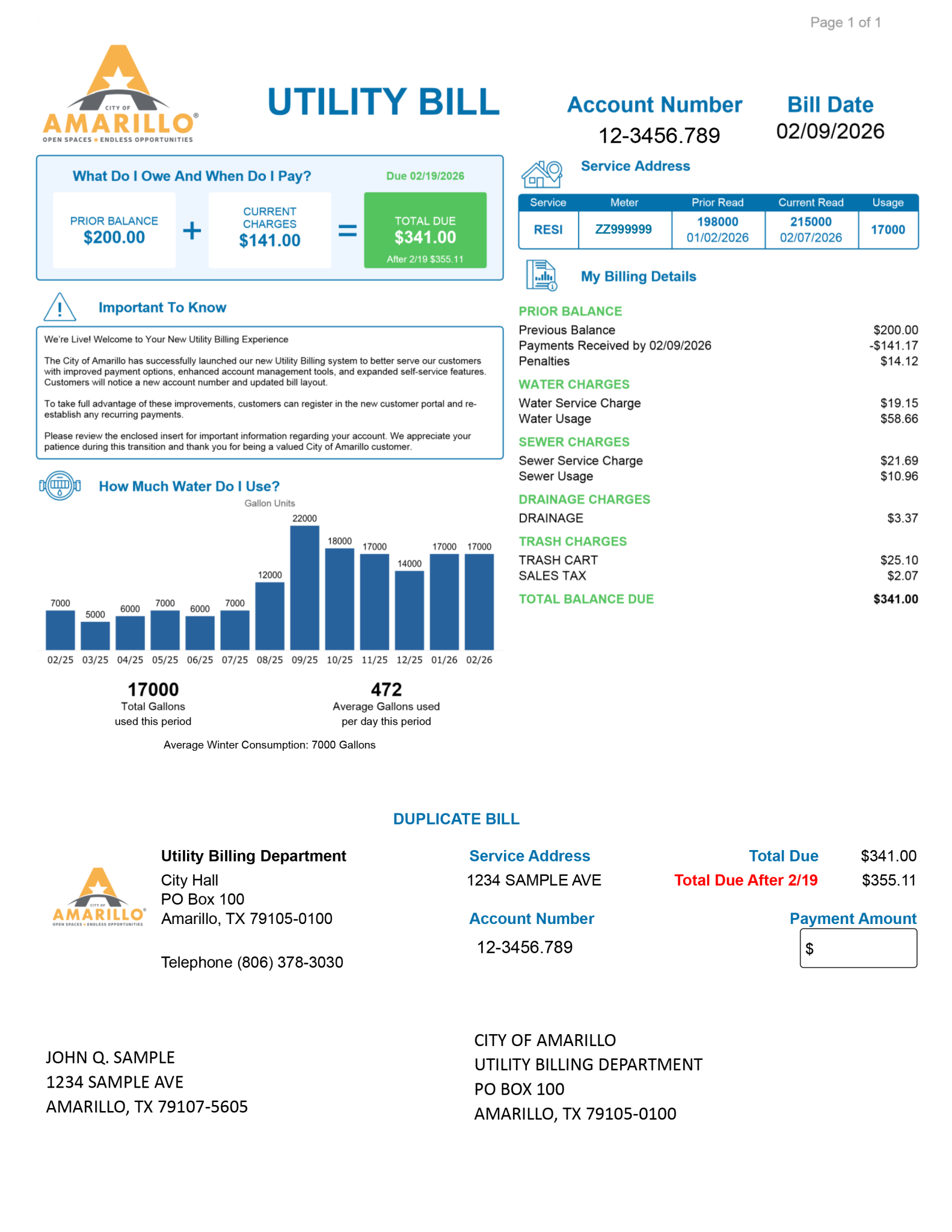 Utility Billing System - City of Amarillo